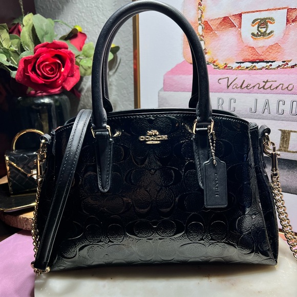 Coach | Bags | Coach Sage Carryall In Signature Leather Black Leather ...